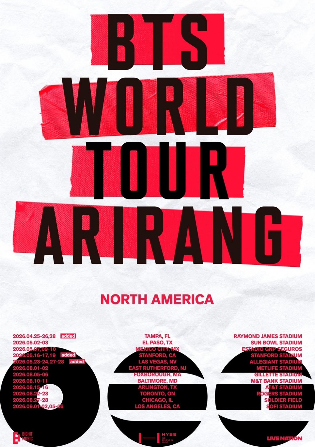 BTS World Tour 2026 Full Schedule: ARIRANG Dates, Venues & Official ...